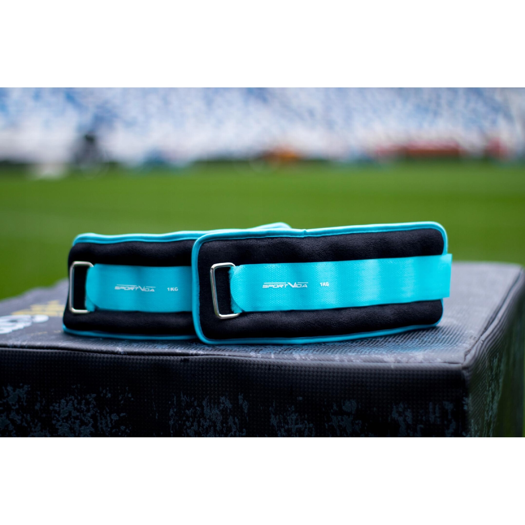 Set 2 greutati pentru picioare SportVida, 2 x 1 kg, Neopren, Negru ...