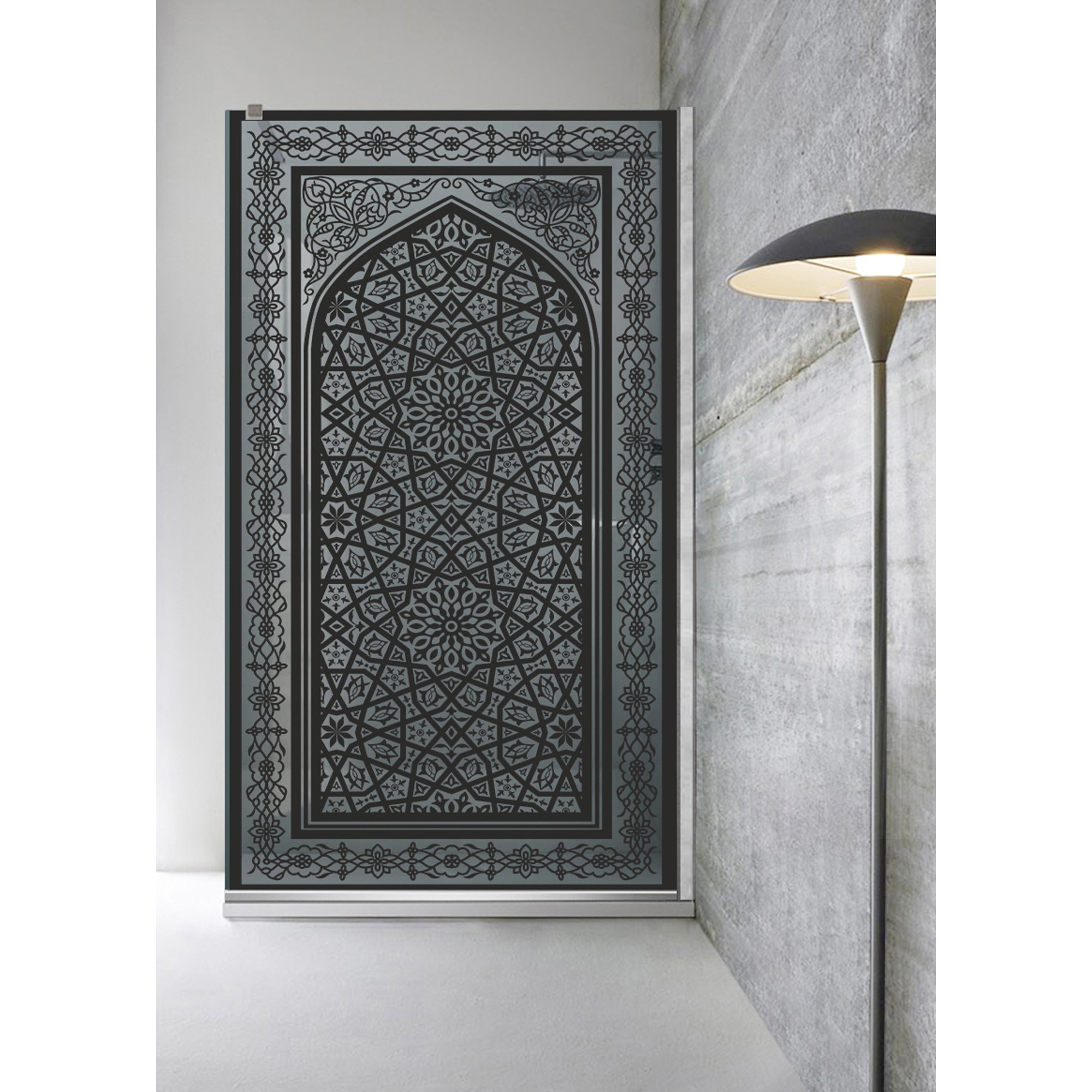 Paravan dus walk-in 100 x195 cm AQUA ROY, model Carat, sticla gri 8 mm ...