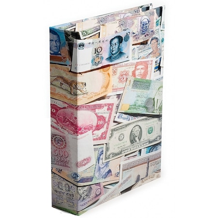 Album coperta color cu 100 file transparente pentru 300 bancnote ...