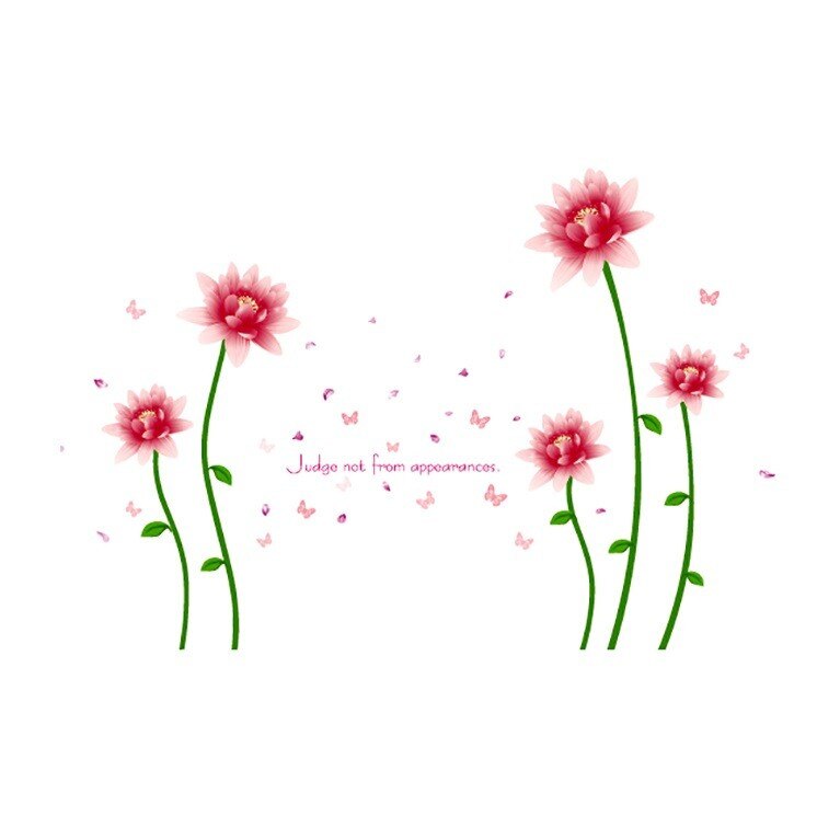 Sticker decorativ, Flori roz, 187 cm, 732STK - eMAG.ro