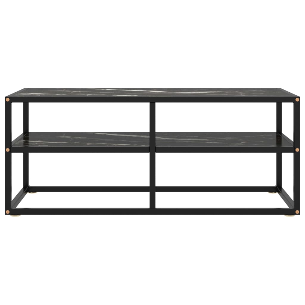 Comoda TV Moderna, negru, Pentru sufragerie, 100 x 40 x 40 cm sticla de ...