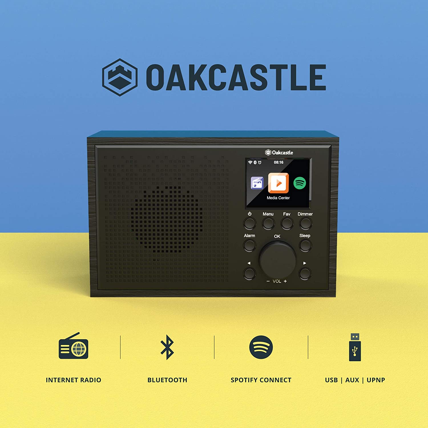 Oakcastle IR100 Hordozható rádió, Internet, DAB Plus, Bluetooth ...