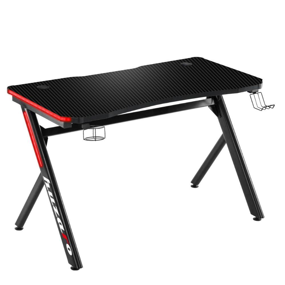 Birou gaming, HUZARO, LED, 4.5, rosu - eMAG.ro