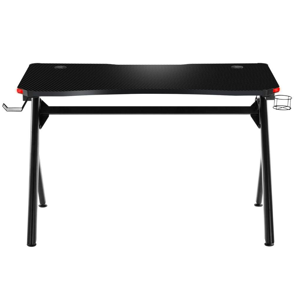 Birou gaming, HUZARO, LED, 4.5, rosu - eMAG.ro