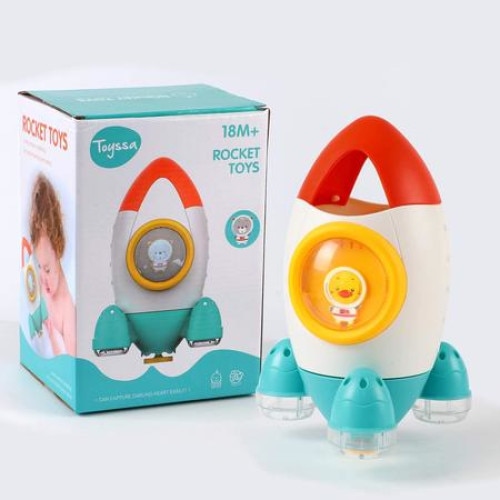 Jucarie de baie racheta acvatica, cu pulverizare de apa, Nando, 23x15.6 ...