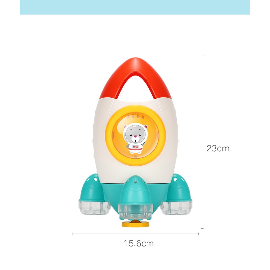 Jucarie de baie racheta acvatica, cu pulverizare de apa, Nando, 23x15.6 ...