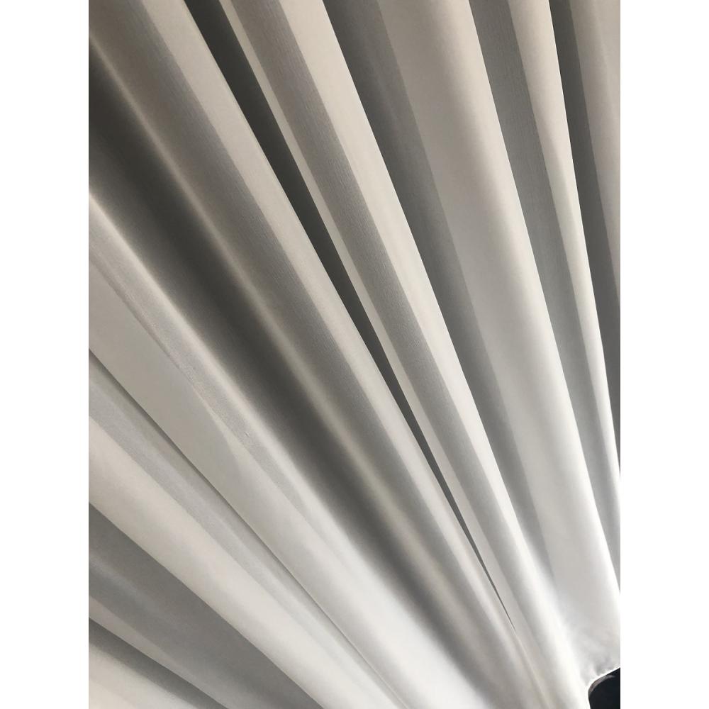 Perdea matase, culoare alb, fir cu plumb, croita cu rejansa, L 200 cm x ...