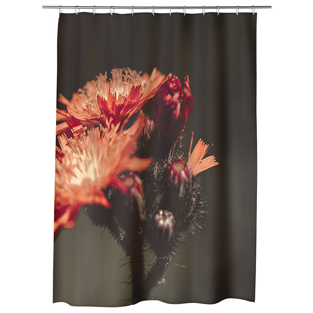 Perdea Dus, Cada pentru Baie Art Star, Flori portocalii iluminate pe ...