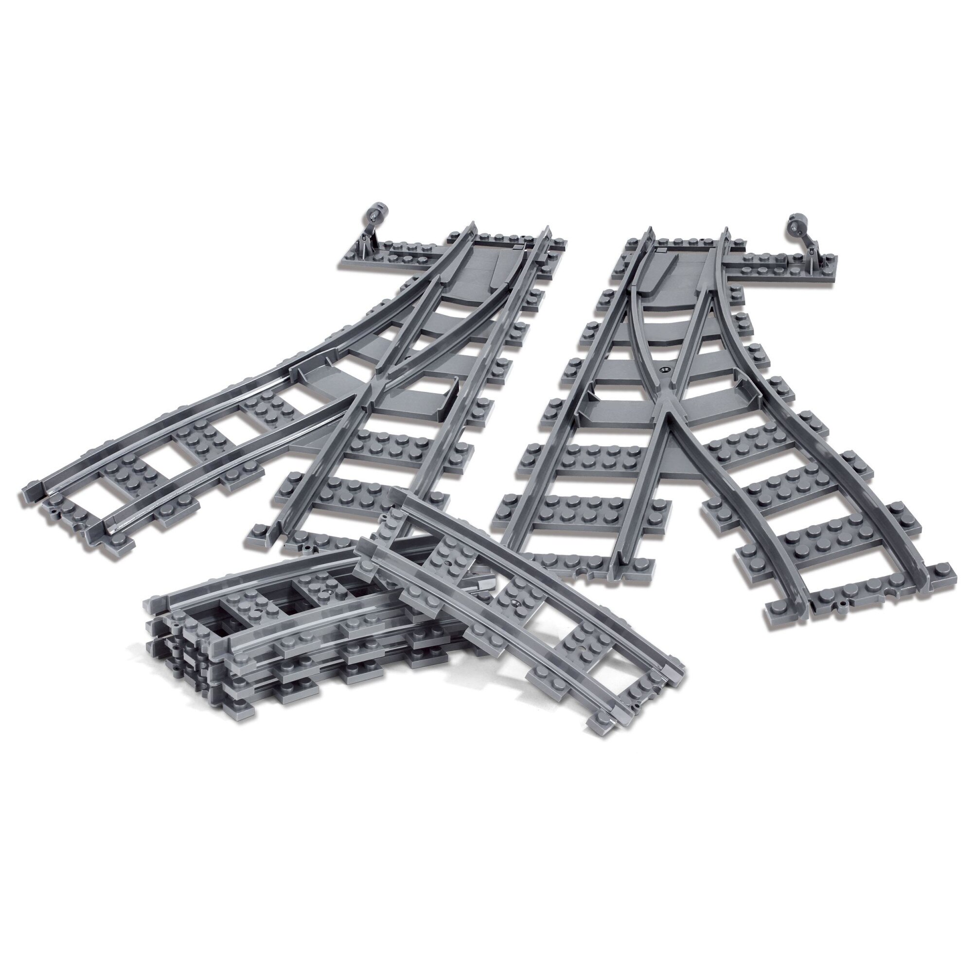 Set Extensie Sine Pentru Tren Cu Bifurcatie 6 Piese Gri 25x20x5 Cm Emagro
