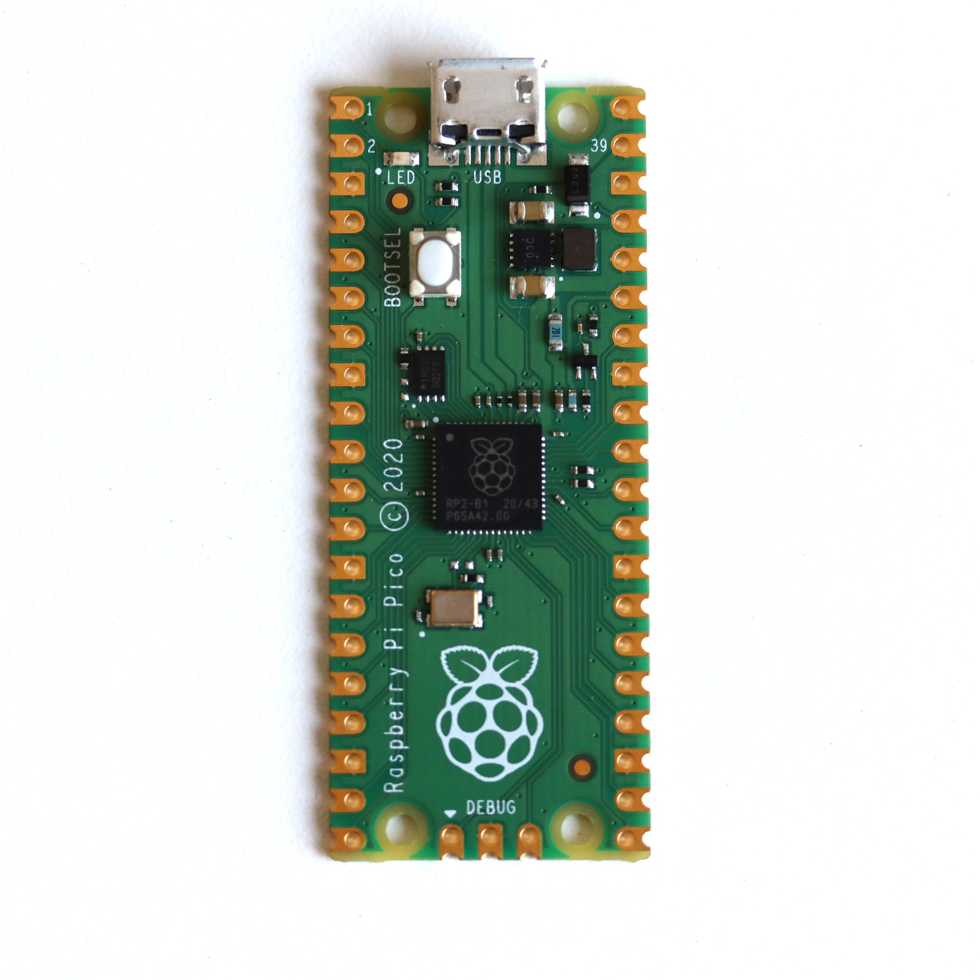 Развойна платка Raspberry Pi Pico, Микроконтролер RP2040, 133 MHz, 264KB SRAM, 2MB Flash памет ...