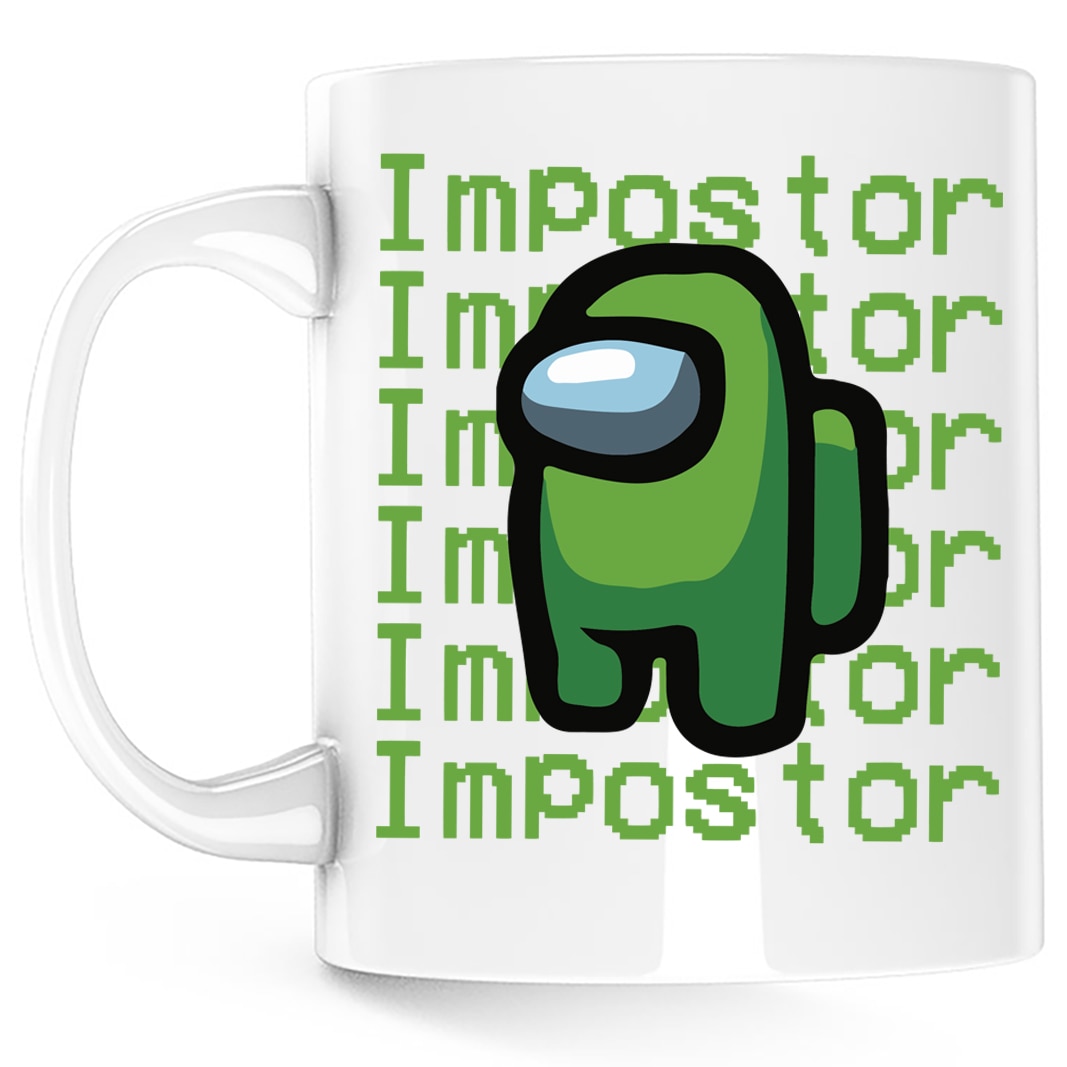 Чаша Green Impostor Among Us, Бял, 330 мл - eMAG.bg