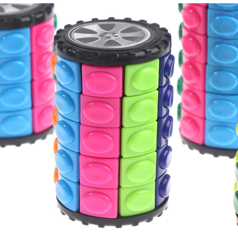 Jucarie antistres EDAR® puzzle rotativ turnul babilon, joc interactiv ...