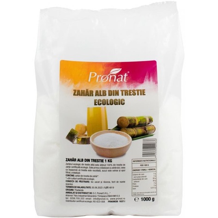 Zahar Alb din Trestie Bio 1 kilogram Pronat - eMAG.ro