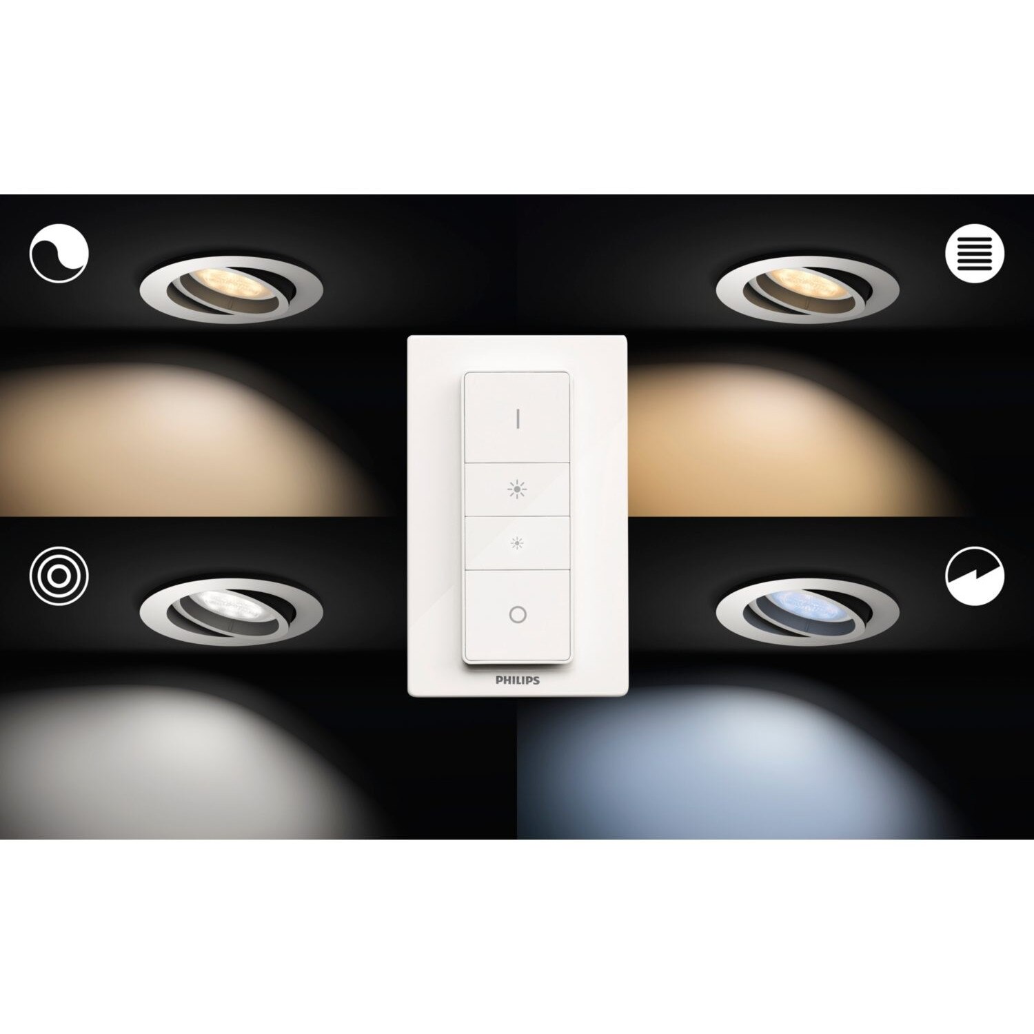 Spot LED Inteligent Philips incastrat, Flux Luminos 250 lm, IP20 ...