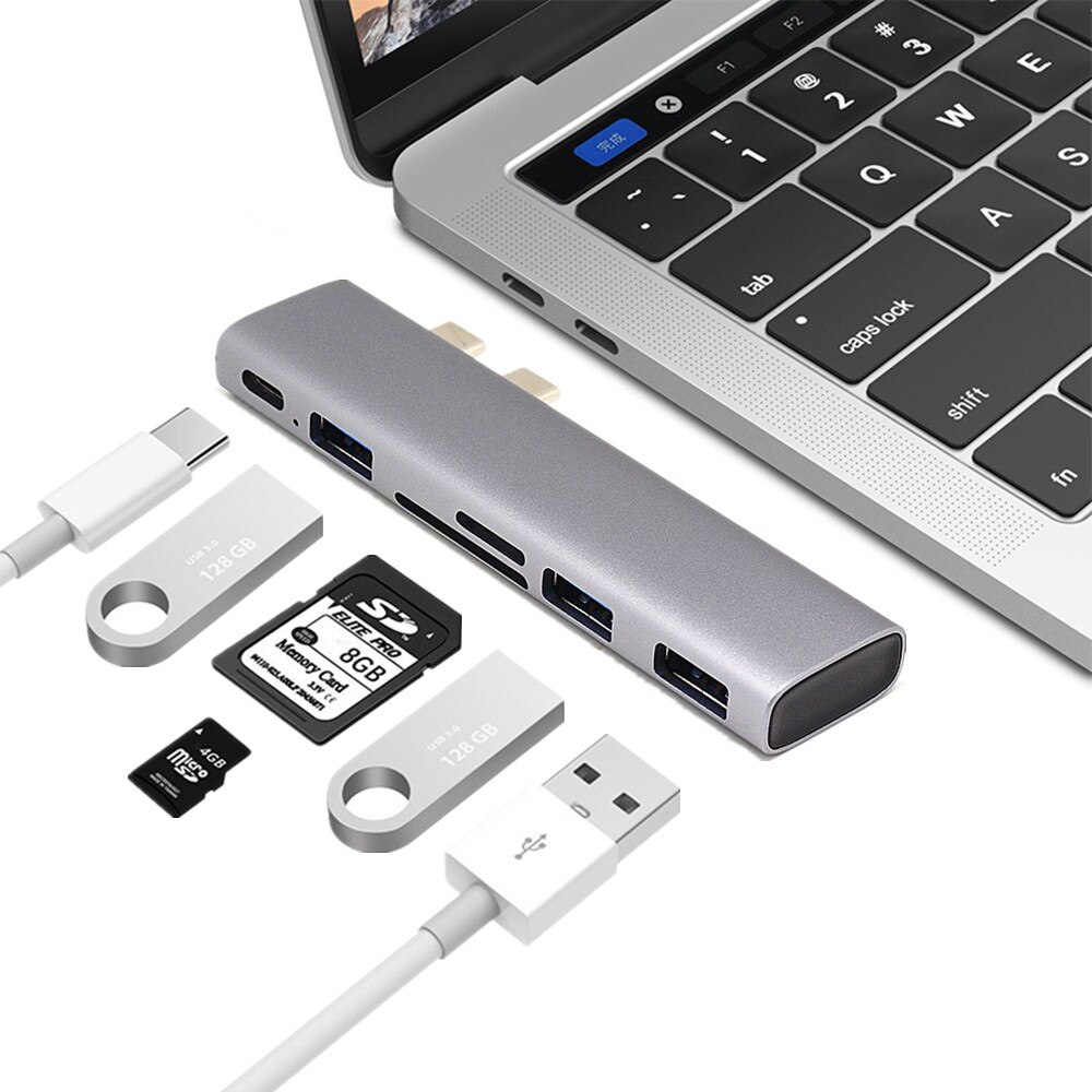 MTP Adapter, 6in2, Premium Aluminium USB Type C – Type C, 3x USB 3.0 ...