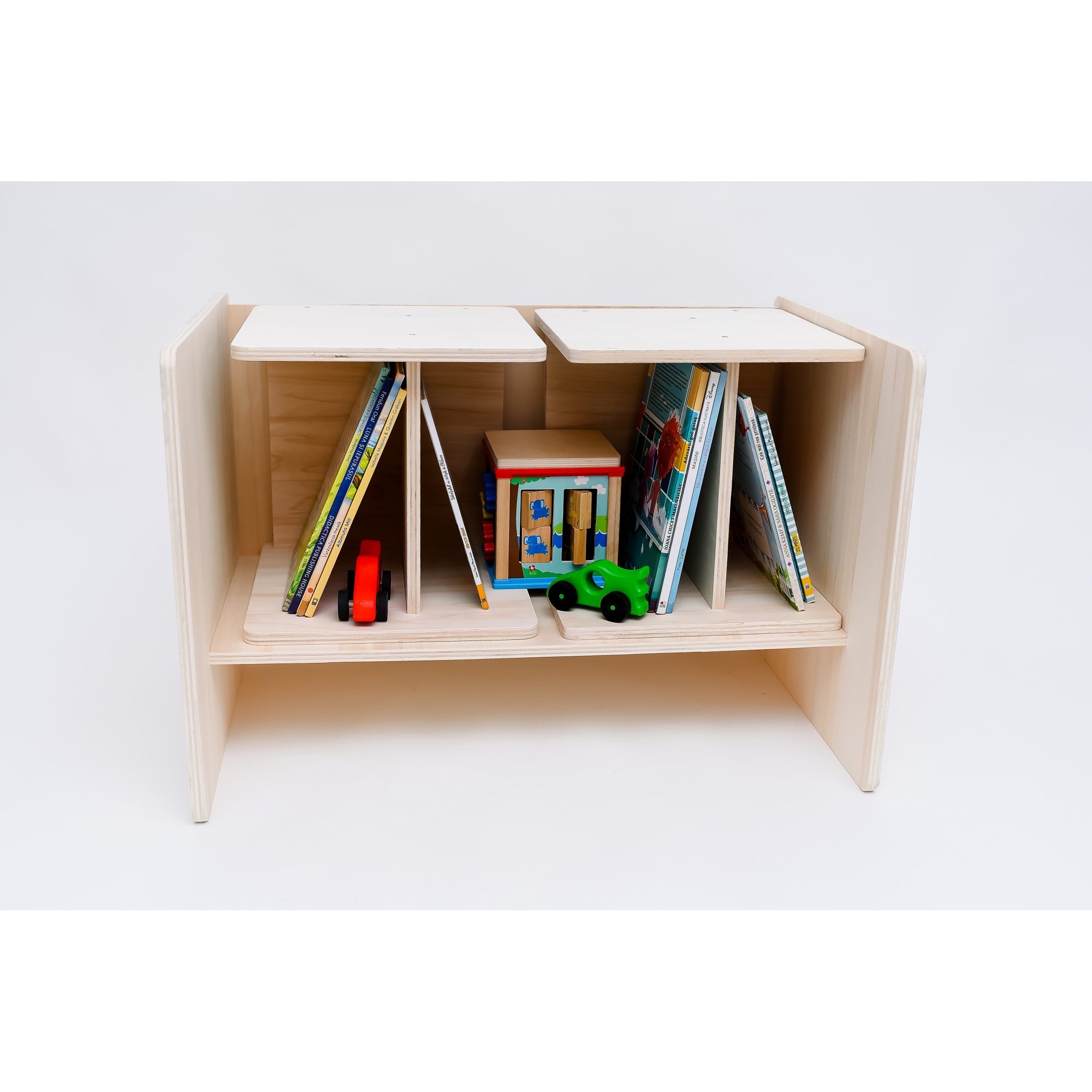 Set masa si scaune copii, din lemn, scaun forma cub, multifunctional ...