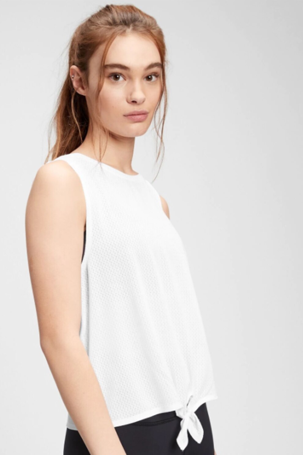 GAP, Топ с изрязан гръб и възел, Бял, XL - eMAG.bg