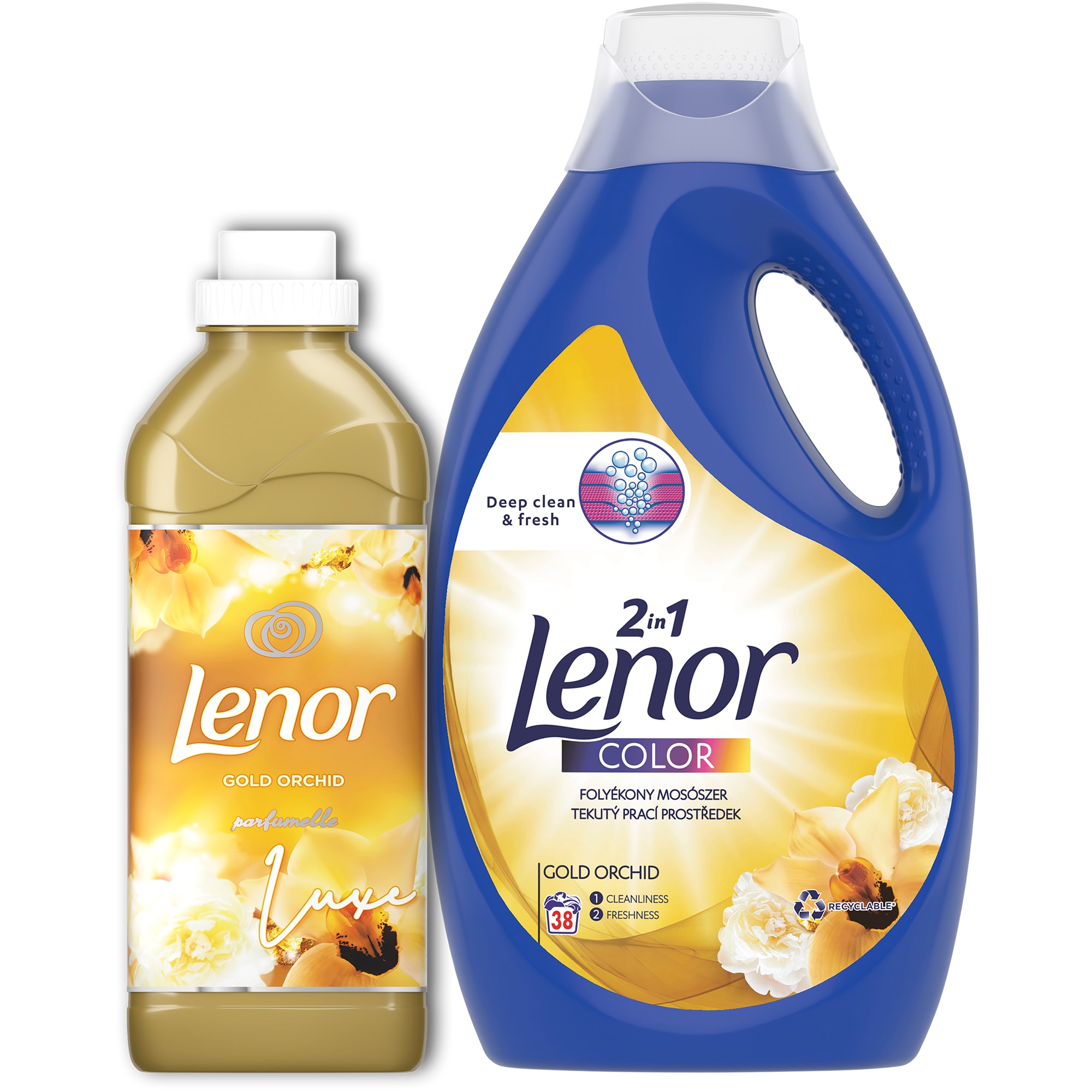 Lenor Gold Orchid folyékony mosószer 2.09L + textilöblítő, 750ml - eMAG.hu