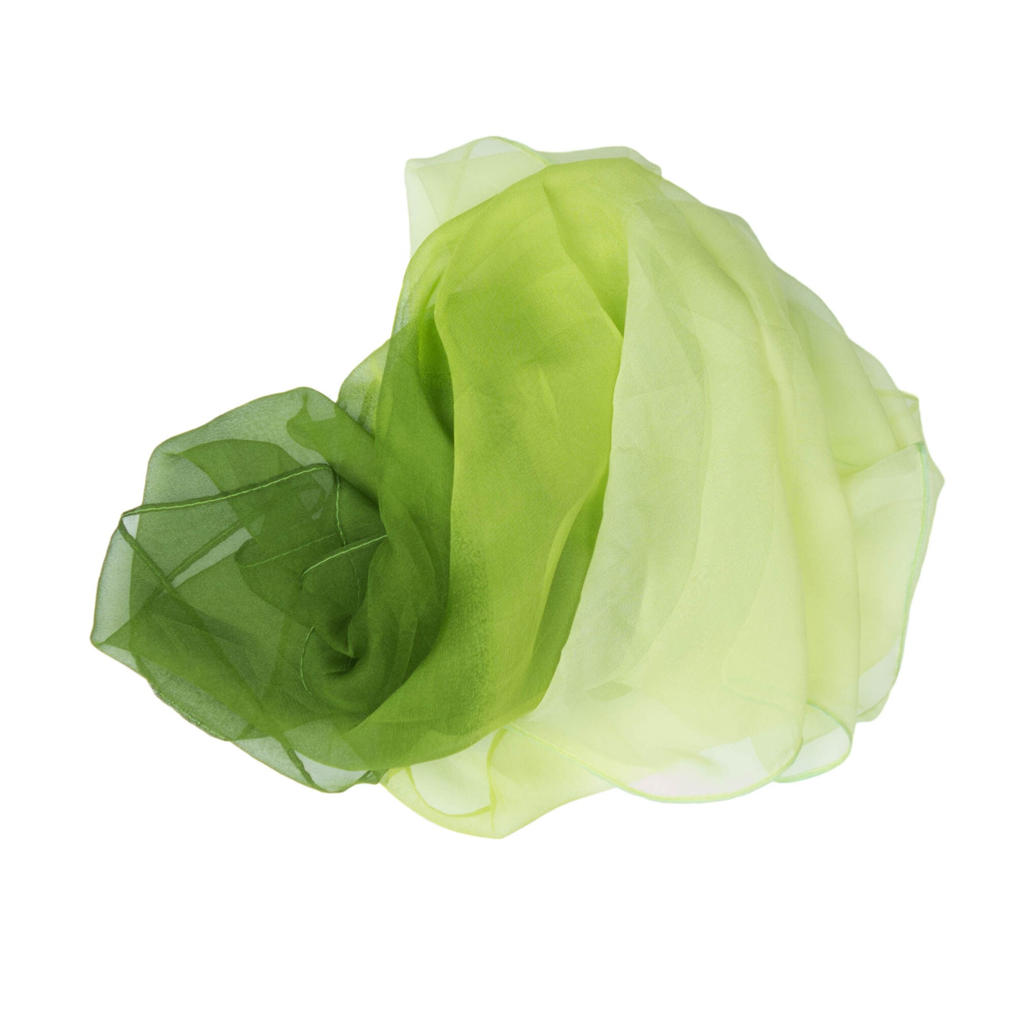 Esarfa de dama, 100% matase, Verde degrade - ES671 - eMAG.ro