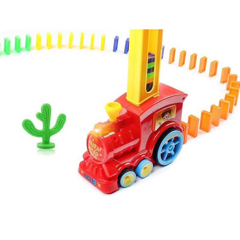 Tren domino 60 piese cu sunete si lumini - eMAG.ro