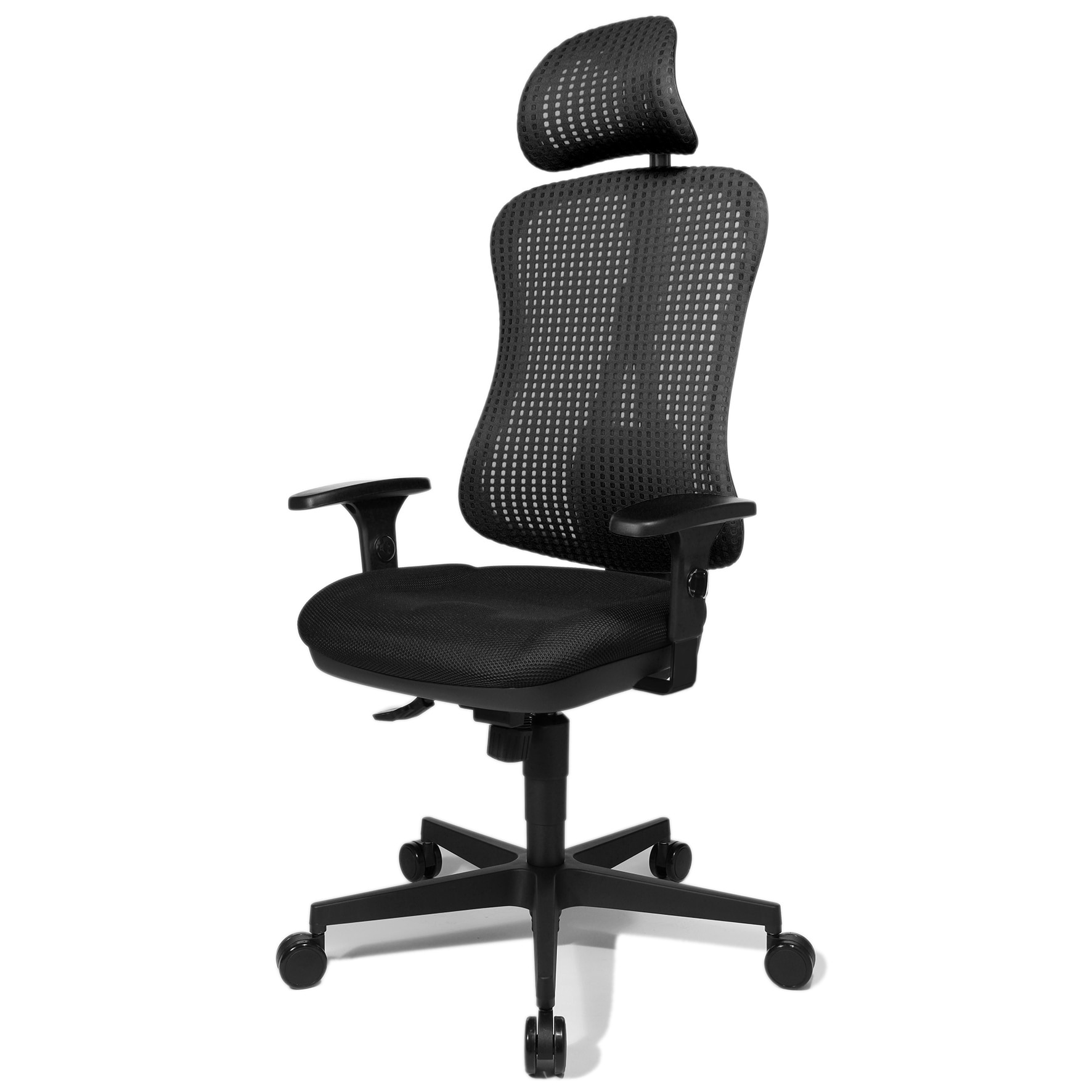 Scaun de birou TopStar Head Point RS, manere reglabile, negru - eMAG.ro