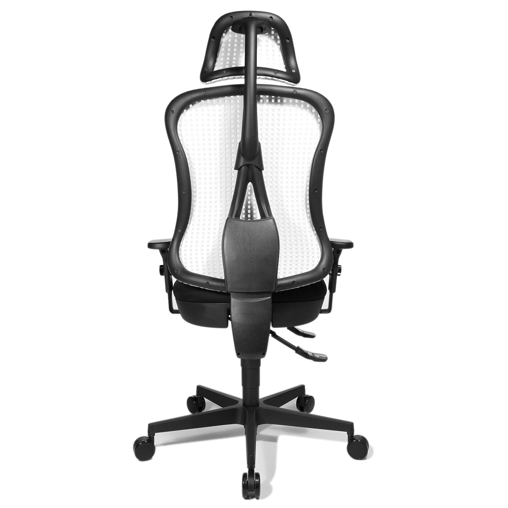 Scaun de birou TopStar Head Point RS, manere reglabile, negru-alb - eMAG.ro