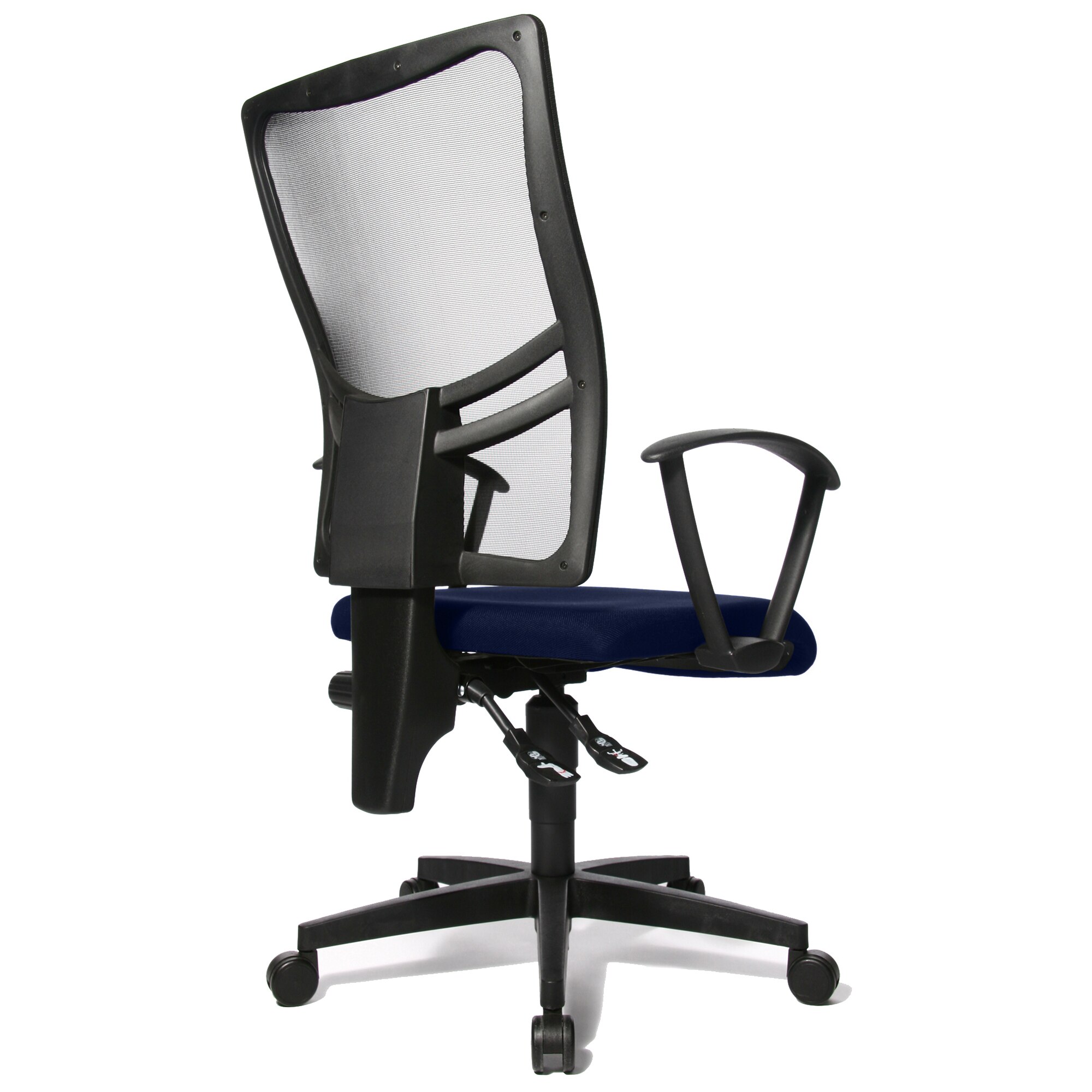 Scaun de birou TopStar Net Point, manere reglabile, albastru - eMAG.ro