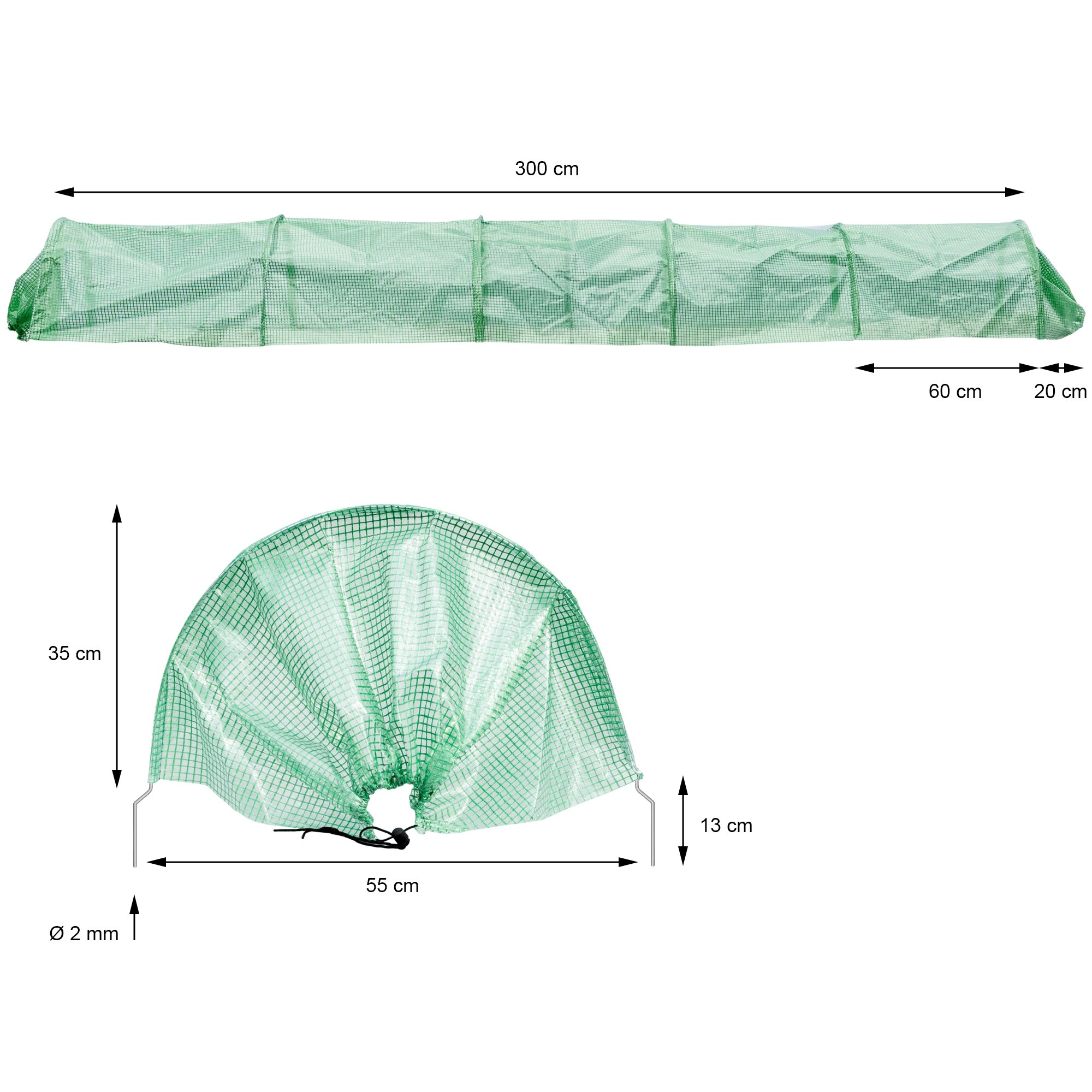 Mini solar de gradina, ECD Germany, 35 x 55 x 300 cm, otel/polietilena ...