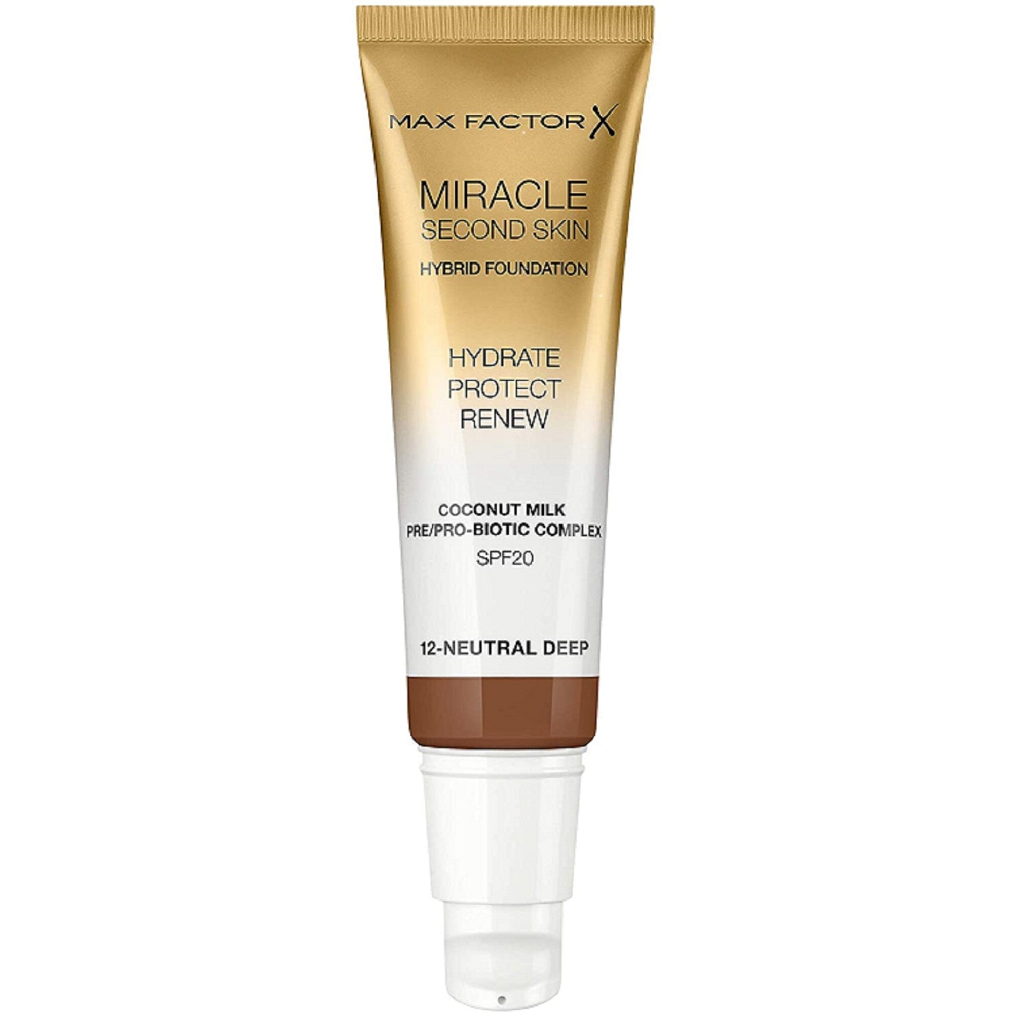 Fond de ten Max Factor Miracle Second Skin Hydrating, Neutral Deep 12 ...