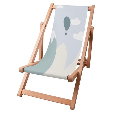 Scaun tip sezlong pentru copii, Model balon, 95x46.5cm, Lemn de fag ...