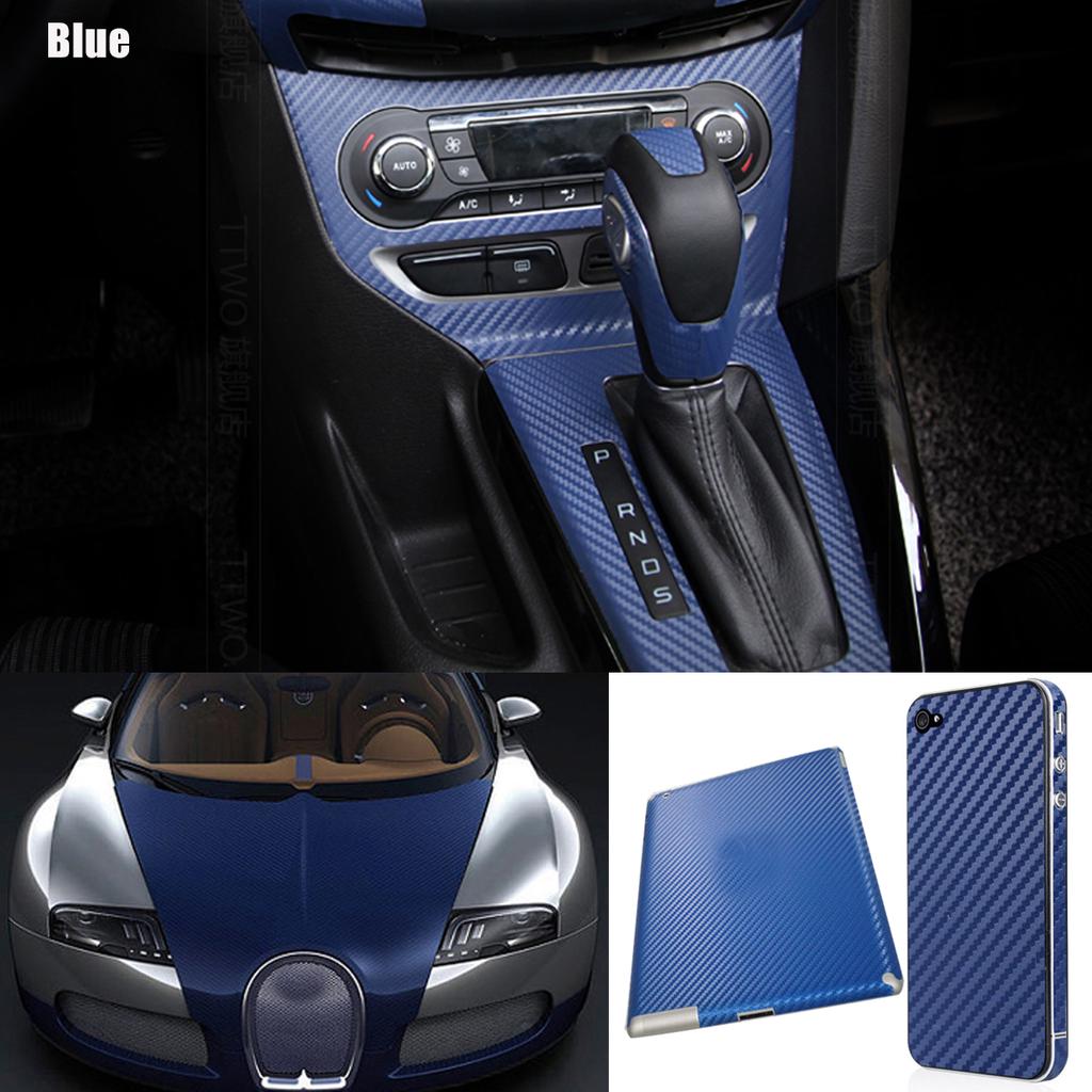 Folie autocolant Carbon 3D Albastru ,textura iesita in relief, 127 x 50 ...