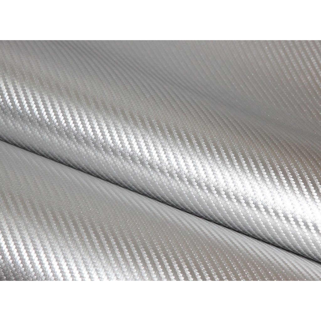 Folie autocolant Carbon 3D Argintiu ,textura iesita in relief, 127 x 50 ...