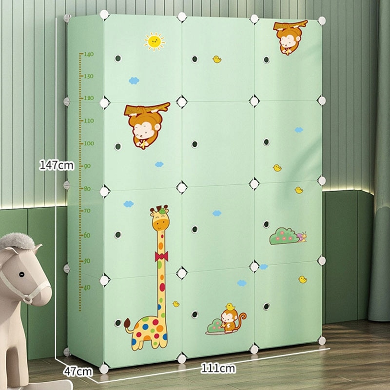 Dulap modular, verde, 12 module, Rebiko 147 cm x 111 cm x 47 cm - eMAG.ro