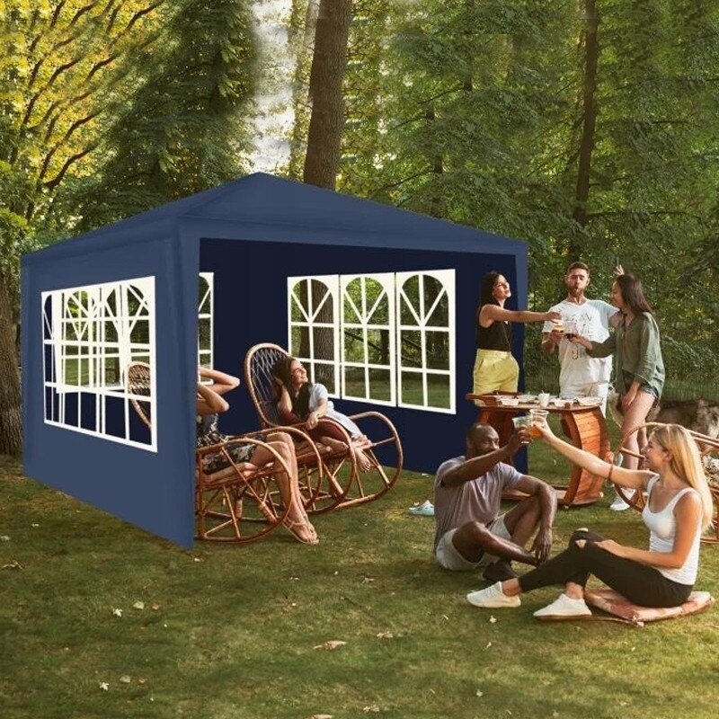 Cort gradina, MT Malatec, 3x3 m, 3 pereti, impermeabil, cadru otel ...