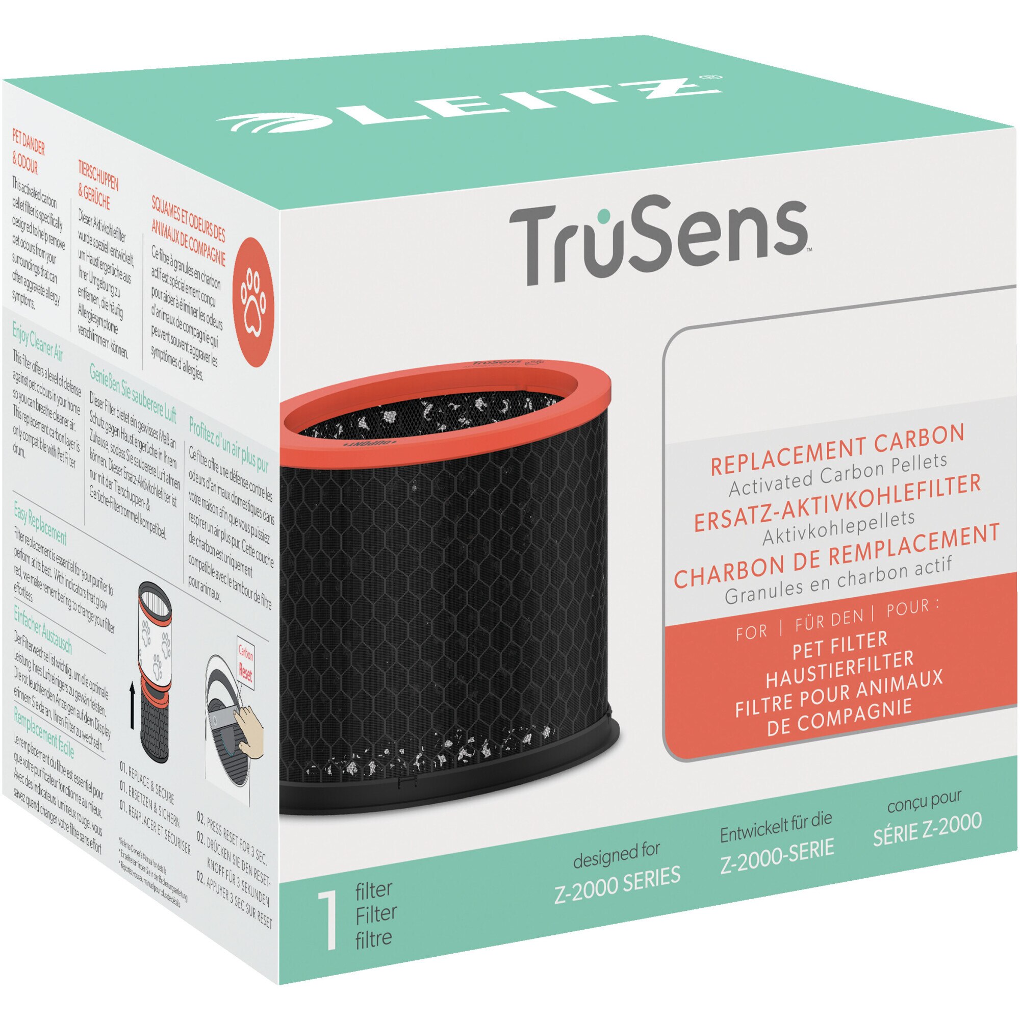 Резервен филтър Carbon Leitz 2415130, За пречиствател Leitz TruSens Z ...