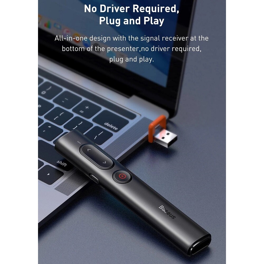 Безжична показалка Baseus, за презентации и Laser pointer, Wireless ...