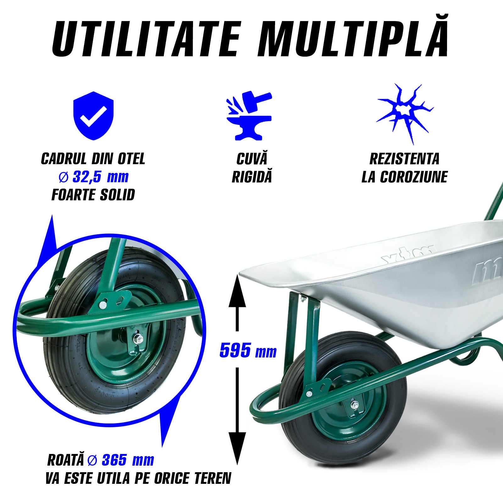 Roaba constructii, volum cuva 100 l// MTX - eMAG.ro