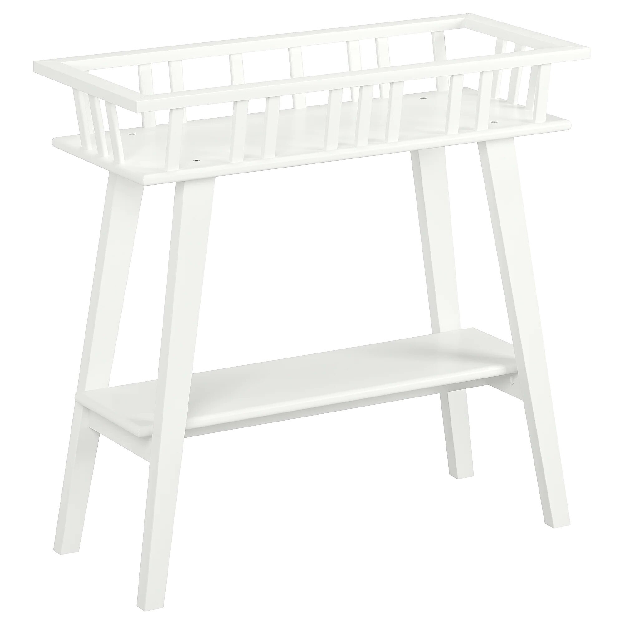 Suport pentru plante / ghiveci sau masuta auxiliara, lemn de fag, alb ...