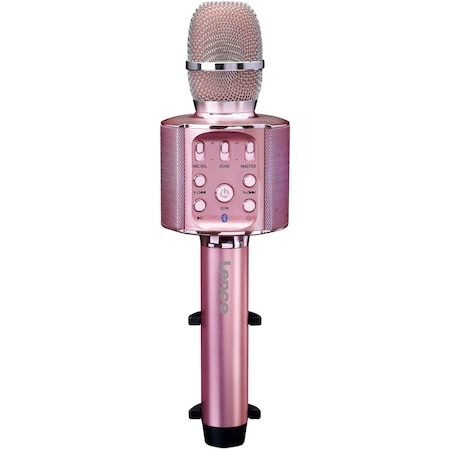 Microfon karaoke Lenco BMC-090RGD, Bluetooth, Difuzor, MicroSD, USB ...