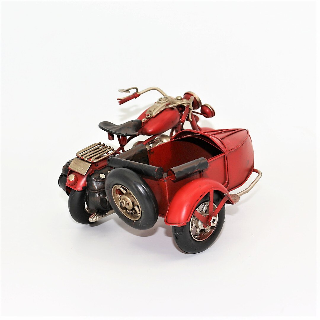 Macheta motocicleta cu atas vintage metal 19x13x9 cm - eMAG.ro