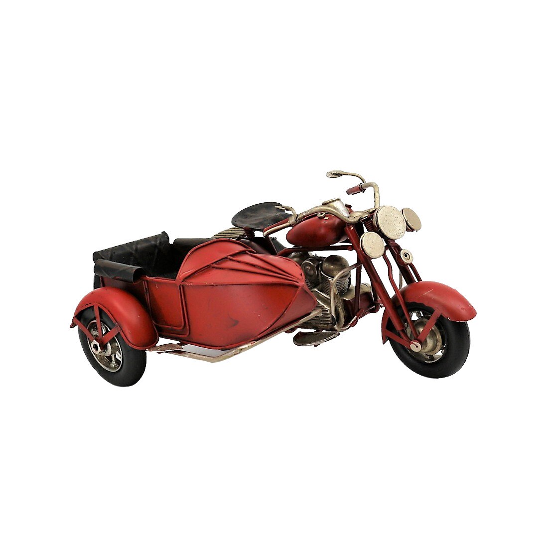 Macheta motocicleta cu atas vintage metal 19x13x9 cm - eMAG.ro