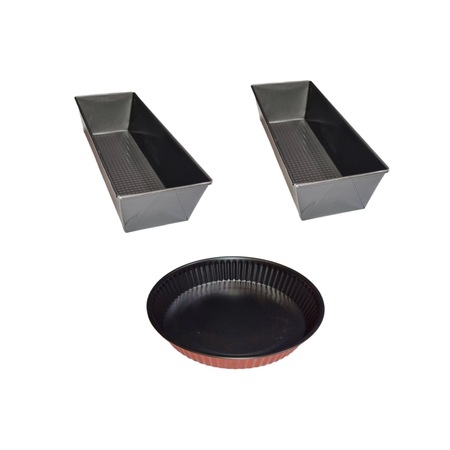 Set 2 Tavi Cozonac 30,5x11,5x7,5 cm si 1 Pasca diametru 22cm - eMAG.ro