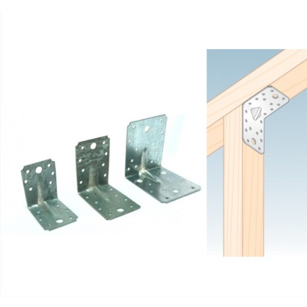 Set 50 coltar perforat pentru lemn Vinclu, 90 grade, tip 4n, zincat, 70 ...