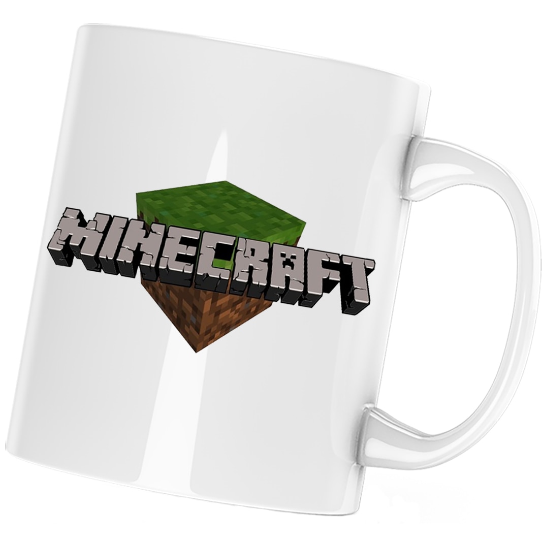Bögre Minecraft Logo Block, Fehér, 330 ml - eMAG.hu