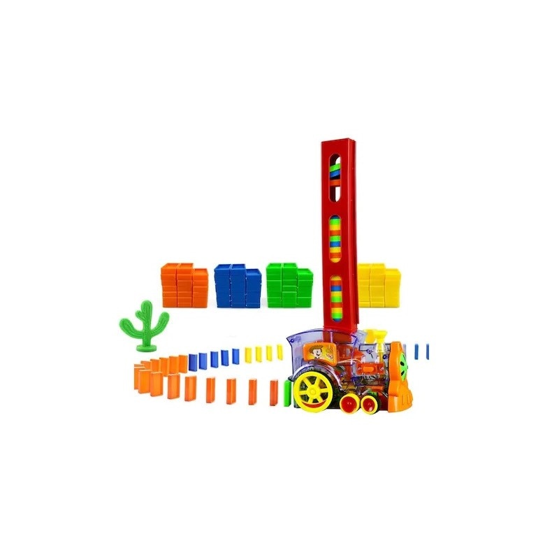 Set interactiv Trenulet Domino Multicolor - eMAG.ro