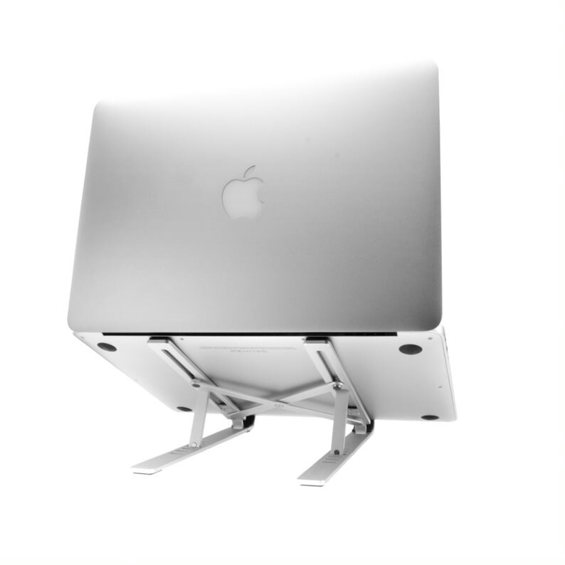 Suport pentru laptop Fixed Frame Fold, Aluminiu, pliabil, Argintiu ...