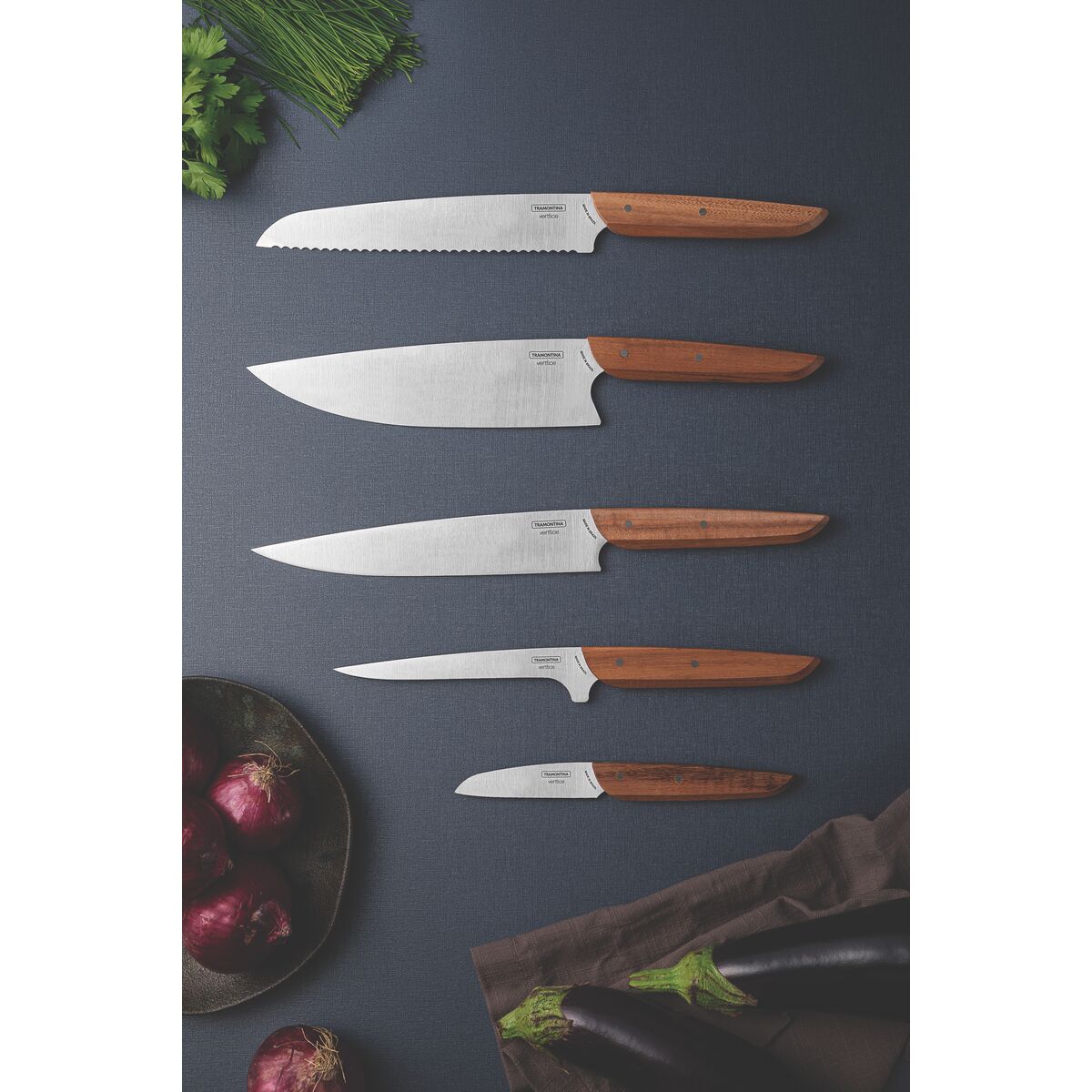 Cutit legume, lungime totala 204mm, lama forjata din inox, maner din ...