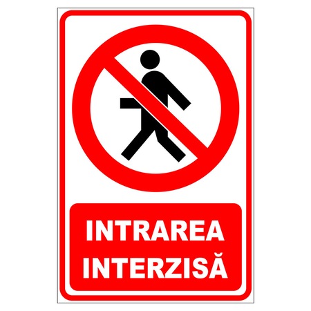 Placuta parcare - Intrarea interzisa - 300x400 mm, PVC 2 mm - eMAG.ro