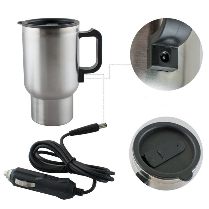 Cana termos SIKS® pentru masina, cu adaptor la bricheta, 400 ml - eMAG.ro