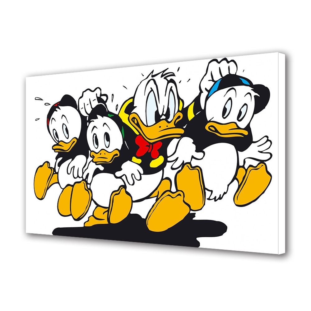 Foszforeszkáló vászonfestmény, Világítás a sötétben, Prémium, Art Star, Donald kacsa és ...